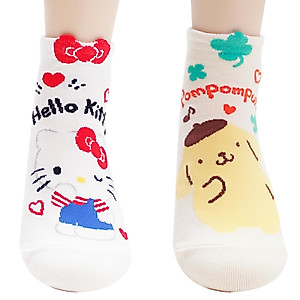 Socksense Hello K Character Series Women's Original Socks (Cotton Blend, Kawaii_8pairs)