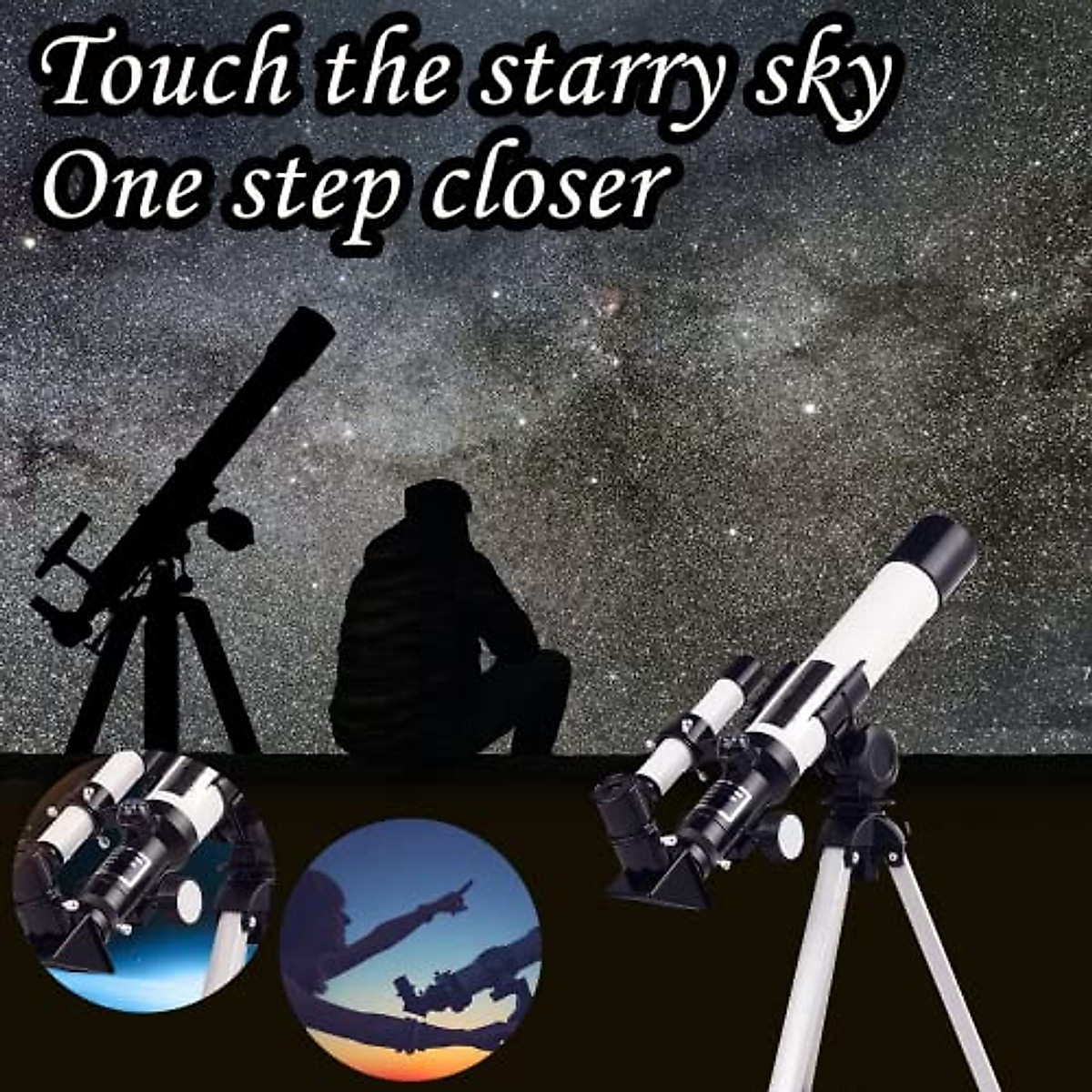 Astronomical Telescope for Kids- Professional Stargazing HD Refractor Telescope 400mm Focal Length, High Magnification Astronomical Telescope to Observe Deep Space Stargazing for Kids Beginners…