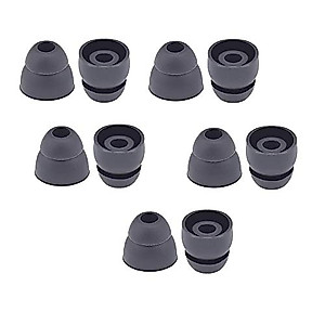 Toeasor 10pcs Double Flange Earbuds Replacement Tips Eargels Silicone Ear Tips Compatible with Beat by dr dre Powerbeats 2 Powerbeats2 Wireless Stereo Earphones