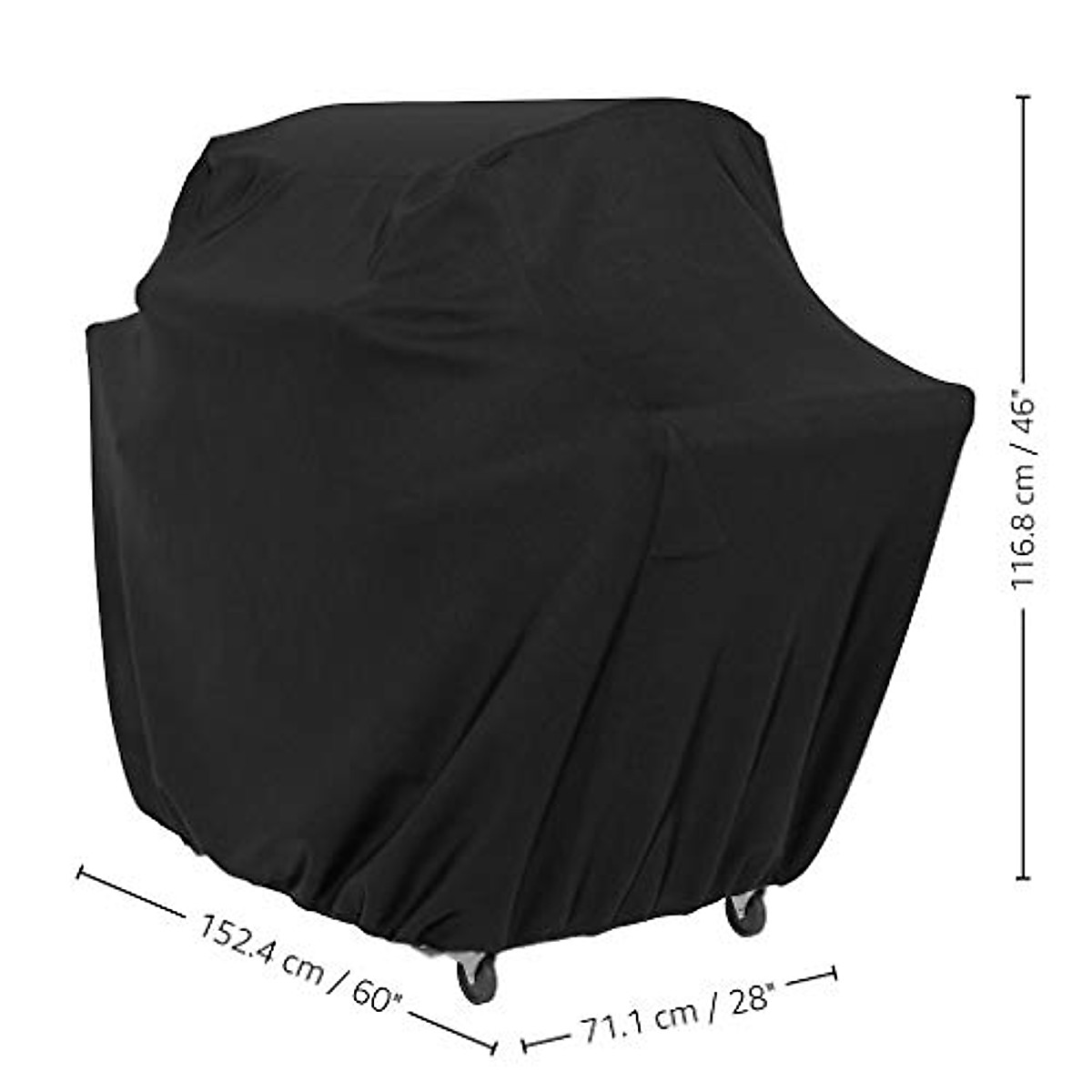 Amazon Basics Gas Grill Barbecue Cover, 60 inch /M, Black