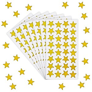 Star Stickers 1000pk. Small Stickers Gold Stickers. Foil Star Stickers 3/4” Diameter Star Stickers for kids reward, arts and crafts, homeschool supplies
