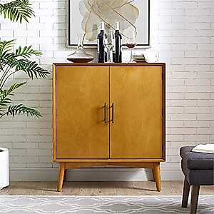 Crosley Furniture Landon Mid-Century Modern Bar Cabinet, Acorn