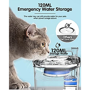 Cat Water Fountain, 68oz/2L 304 Stainless Steel Cats Fountain Water Bowl, Quiet Electric Automatic Pet Water Dispenser with 3 Filters, Pet Drinking Fountains for Cats, Small Dog, Multiple Pets