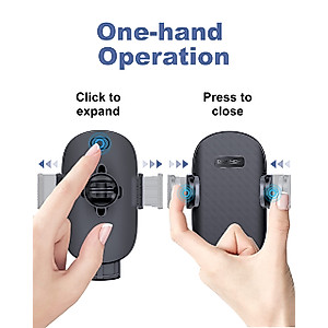 Universal Car Phone Holder Mount for Dashboard Windshield, Military Hands-Free Cell Phone Stand Automobile Cradles Truck Accessories Fit for All iPhone Android Smartphones