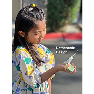 Shelbybox Personal Fan with Wrist Strap - Battery Operated, USB Rechargeable Fan Portable, LED Lights, 3 Adjustable Speed - Portable Fans for Kids Children Boys Girls Indoor Outdoor (Green)