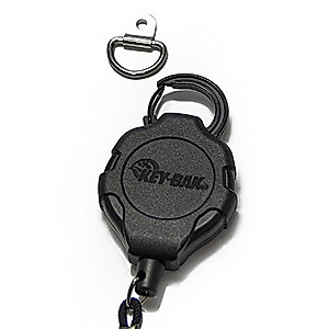 KEY-BAK MIC-BAK CB Radio Retractable Tether, 36" Kevlar Cord, 8" Nylon Attachment Loop, D-Ring Mount Included (0KR3-4A11)