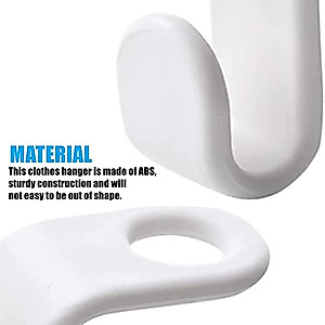 Hawtrytoa 50pcs Space Saving Clothes Hanger Connector Hooks Super Space Saving for Closet Coat Hooks for Hanging,Thicken Space Saving Hangers Clothes Hangers Space Savers (50 White)