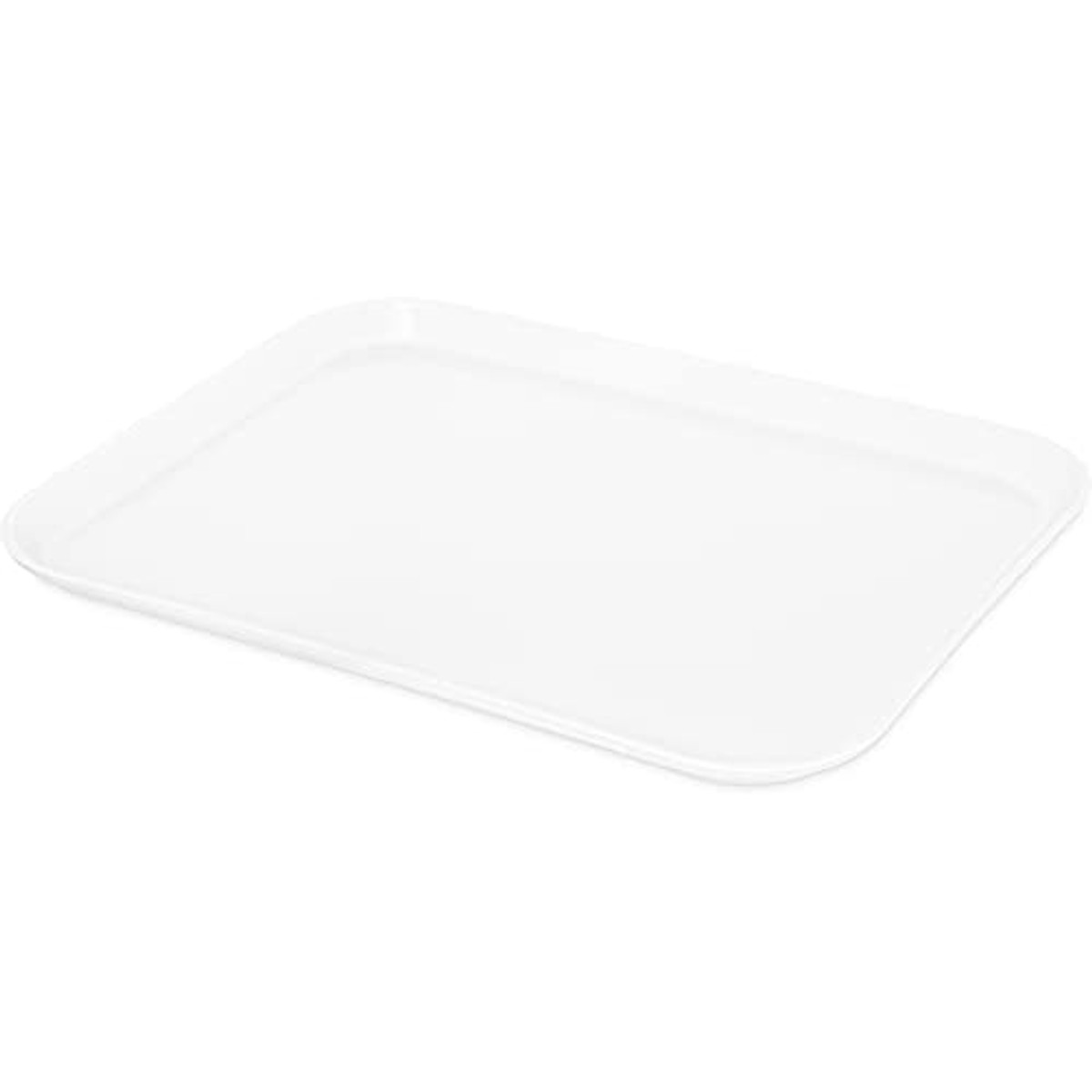 Carlisle FoodService Products 1814FG001 Fiberglass Glasteel Solid Rectangular Tray, 18" x 14", Bone White (Case of 12)
