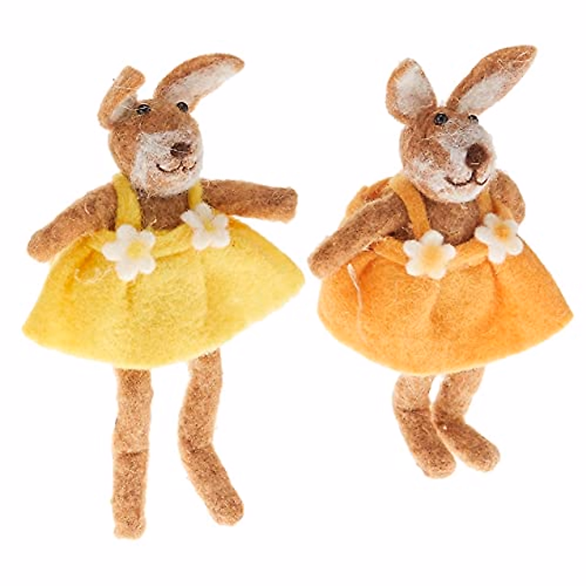 KALALOU CHB1607 Set of Colorful Felt Rabbits, One Size, Multicolored