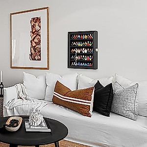 Minifigures Dimensions Display Case Thimble Wall Cabinet LG-CN30 (Black)