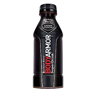BodyArmor SuperDrink, Electrolyte Sport Drink, Blackout Berry 16 Oz (Pack of 24)