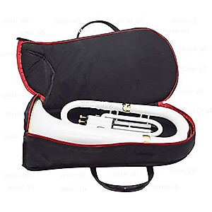 Euphonium White Lacquered & Brass Finish, BB Musical Instrument Mouthpiece