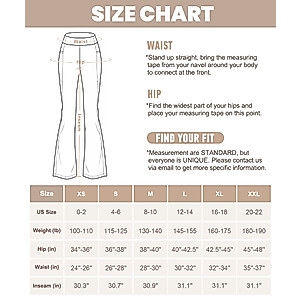 Ewedoos Fleece Lined Pants Women Thermal Yoga Pants with Pockets High Waist Warm Pants Winter Flare Leggings for Women Charcoal