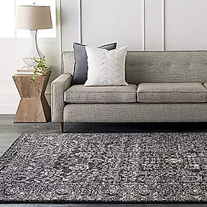 Gustavo Charcoal Updated Traditional Area Rug 2'7" x 7'3