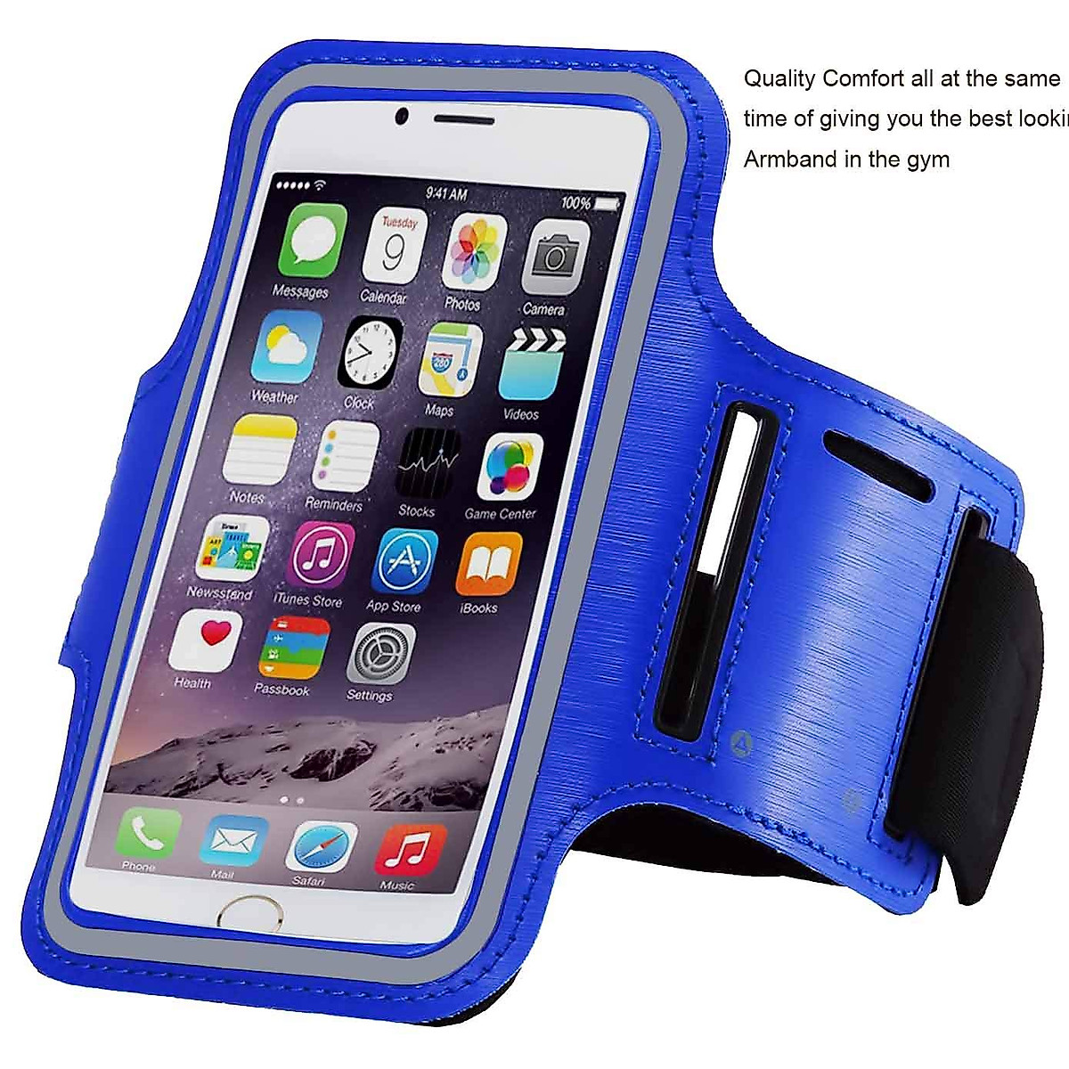 2 Pack Armband Sweatproof Running Armbag Gym Fitness Workout Cell Phone Case Key Holder Compatible with iPhone X Xs,8 7 6 6S,SE,5S,5C,5,4S,4,GalaxyS9,S8,S7,S6,Phone Diagonal 4.0"~5.2"-Silver+darkblue