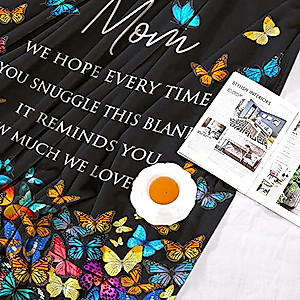 Gifts for Mom Blanket, Mom Gifts, Birthday Gifts for Mom, Mom Birthday Gifts, Mother's Day Mom Gifts from Daughters Son Soft Flannel Throw Blanket 60" x 50"