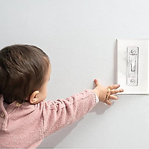 Wall Switch Guard, ILIVABLE Child Proof Light Switch Plate Covers Protects Your Lights or Circuits from being Accidentally Turned On or Off by Children and Adults (Clear, 2 Pack)