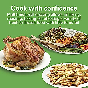 Hamilton Beach 5.8 Quart Digital Air Fryer Oven with 8 Presets, Easy to Clean Nonstick Basket, Black (35075)