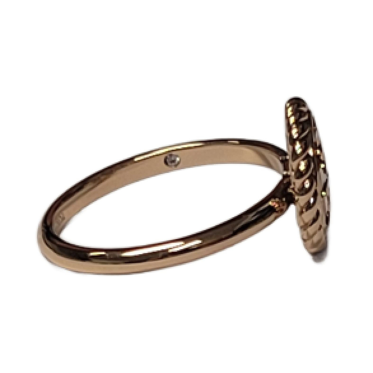 Tory Burch 136617 Tory Gold Tone Rope Logo Women's Ring Size 7