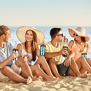 Insulated Stainless Steel 24 oz Tumbler with Freezable Drink Can Cooler for all 12 oz Slim Can,Regular Can,Beer Bottle & All Drinks (Stainless Steel Drawed)