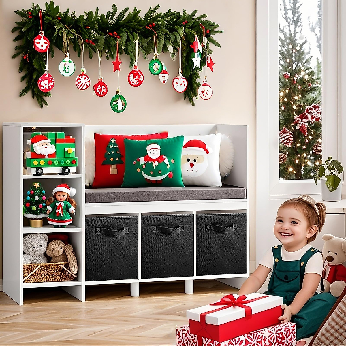 ShellKingdom Foldable Fabric Storage Cubes And Cloth Organizer Drawer For Closet And Toys, 6 Pack (Black)