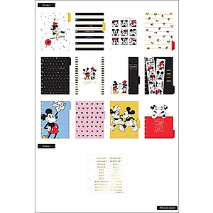 The Happy Planner Classic Sized Undated 12 Month - Disney Mickey & Minnie Mouse Everyday Beauty - Undated - Vertical Layout - Weekly & Monthly Disc Bound Pages - 7" x 9.25"