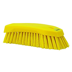 Vikan 38906 Brush,Scrub,Stiff,8",PP/PBT,Yellow