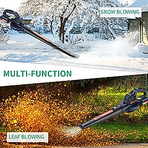 DEXTRA Leaf Blower, 20V Cordless Leaf Blower with 2.0 Ah Battery & Charger, Electric Leaf Blower for Lawn Care, Battery Powered Leaf Blower Sweeper Light Duty for Dust, Snow, Yard, 135MPH Output