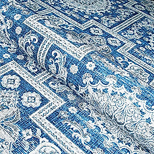 Couristan Pasha Sari Area Rug, 8' x 10', Sapphire Blue