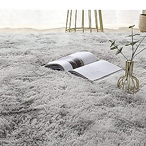 Ultra Soft Fluffy Area Rugs for Bedroom 4x6, Shaggy Bedroom Carpet, Plush Living Room Shag Furry Floor Rugs, Non-Slip Tie-Dyed Floor Carpet