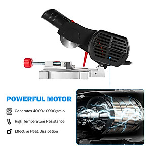 BEAMNOVA Mini Miter Saw Electric Power Table Saw Benchtop Cut-Off Chop Saw Max 45 Degree Cutting for Crafts Miniatures Metal Wood Plastic Compound Cutter