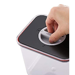 Neoflam Airtight Smart Seal Food Storage Container (Set of 3, Square) | Crystal Clear Body | Modular, Stackable, Nestable Design | Easy to Clean, BPA Free (0.6 L, 20.2 oz)