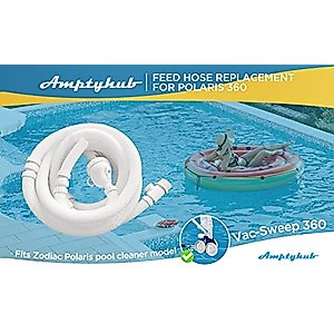 Amptyhub 9-100-3100 Feed Hose Complete with Back-Up Valve and Universal Wall Fitting Replacement for Polaris 360 (Not Compatible with Polaris 280 380）)