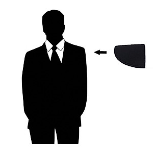 BeeSpring 4 PCS Covered Set-in Shoulder Pads Sewing Foam Polyester Pads (4 White)