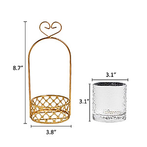 Kelendle Metal Cutlery Storage Organizer Caddy Bin Utensil Pen Pencil Holder Organizer Makeup Brush Box Flower Basket Container Cabinet Pantry Serving for Forks Knives Spoons(Decorative Pattern)