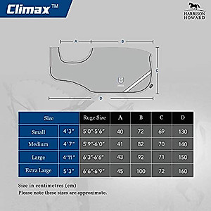 Harrison Howard Climax Exercise Sheet Competition Rug Fleece Waterproof Hi-Vis Lining Black Large