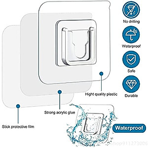 5pcs Double-Sided Adhesive Wall Hook on Hangers Stickers Hooks Wall Mount Self Adhesive Hook in The Bathroom for