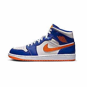 Nike Air Jordan 1 Mid Men's Shoes Game Royal/Rush Orange-Phantom-White FD1029 400 - Size 10