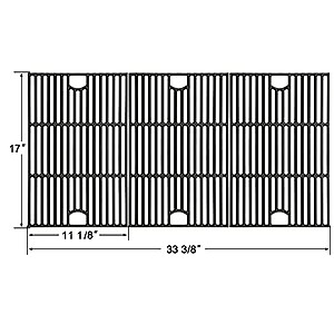 Hisencn 17 inch Grill Cooking Grates for Homedepot Nexgrill 720-0896 720-0896B 720-0896C 720-0896CP 720-0896E, Cast Iron Grate Grill Grid Replacement Parts for Nexgrill 720-0898 720-0898A - 3 Pack