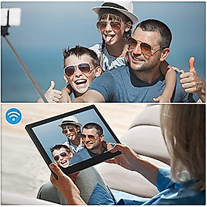 Dragon Touch Classic 15 Digital Picture Frame, 15.6” FHD Touch Screen WiFi Digital Photo Frame Instant Share Photos and Videos via App, Email, Cloud, Wall Mountable, Portrait and Landscape