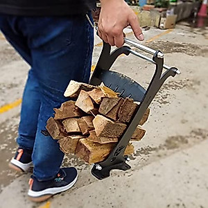 Kweetle Detachable Firewood Kindling Splitter, Manual Kindling Wood Splitting Tool with Gloves, High Carbon Steel Log Splitting Wedge Tool Firewood Splitter for Home Garden Outdoor