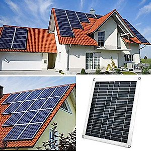 20W Flexible Solar Panel,New Waterproof Flexible Polycrystalline Solar Panel Charger Outdoor para barcos, autocaravanas, caravanas y sistemas de desagüe