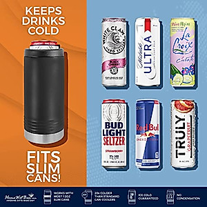 HomeWetBar Classic Groomsman Personalized Black Seltzer Can Cooler (Custom Product)