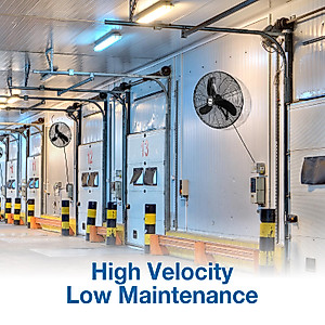 Air King 9070 30-Inch 1/3-Horsepower Industrial Grade Wall Mount Fan, Black Finish