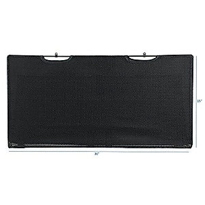 VIVO Black 30 inch Under Desk Privacy and Cable Management Organizer Sleeve, Wire Hider Kit Panel System, DESK-SKIRT-30