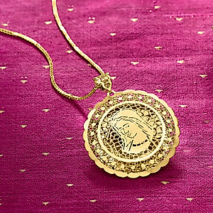 Ross-Simons Italian 14kt Yellow Gold Virgin Mary Filigree Medallion Pendant