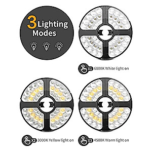 Patio Umbrella Lights, Rechargeable Umbrella Light 48 LED Lights 3 Modes Cordless Umbrella Pole Light for Patio Umbrellas, Camping Tents and Other Outdoor Use