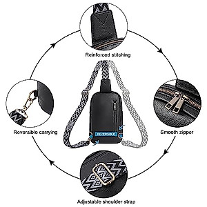 CLUCI Crossbody Bags for Women Trendy Cross Body Bag for Woman Sling Bag for Women Large Crossbody Sling Backpack Crossbody Bag for Travel Hiking Black