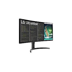 LG 35” 35BN75CN-B VA HDR QHD UltraWide™ Curved Monitor (3440x1440) with 100Hz Refresh Rate, 5ms(GTG), USB Type-C™, AMD FreeSync™, Dynamic Action Sync, Black Stabilizer, MaxxAudio® & Ergonomic Design