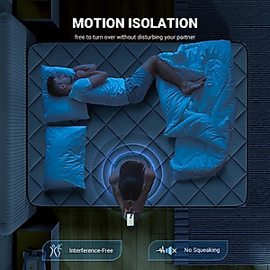 Avenco King Size Mattress, 12 Inch Hybrid King Mattress in a Box with Gel Memory Foam for Pressure Relief, Individual Pocket Springs for Great Support, Medium Firm King Bed Mattresses